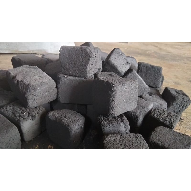 Jual 1 kg arang briket bricket cube kubus persegi tahan lama bahan ...