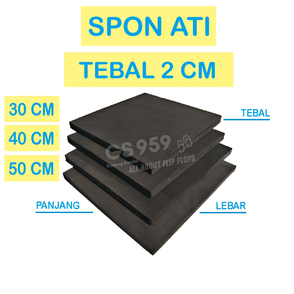 Jual SPON ATI / BUSA ATI / SPON EVA TEBAL 2 CM WARNA HITAM BENTUK ...