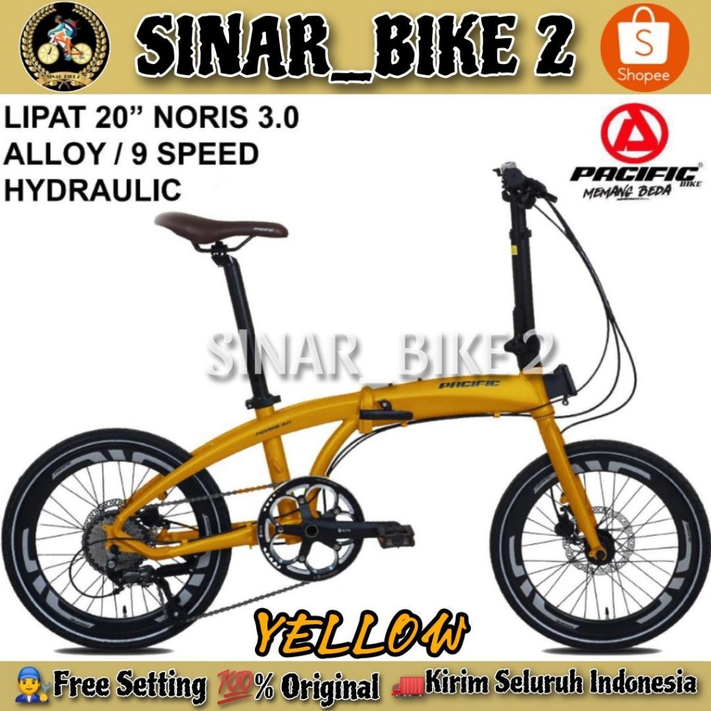 Jual Sepeda Lipat 20 Inch Pasific Noris 3.0 9 Speed dan Rem Hidrolik ...