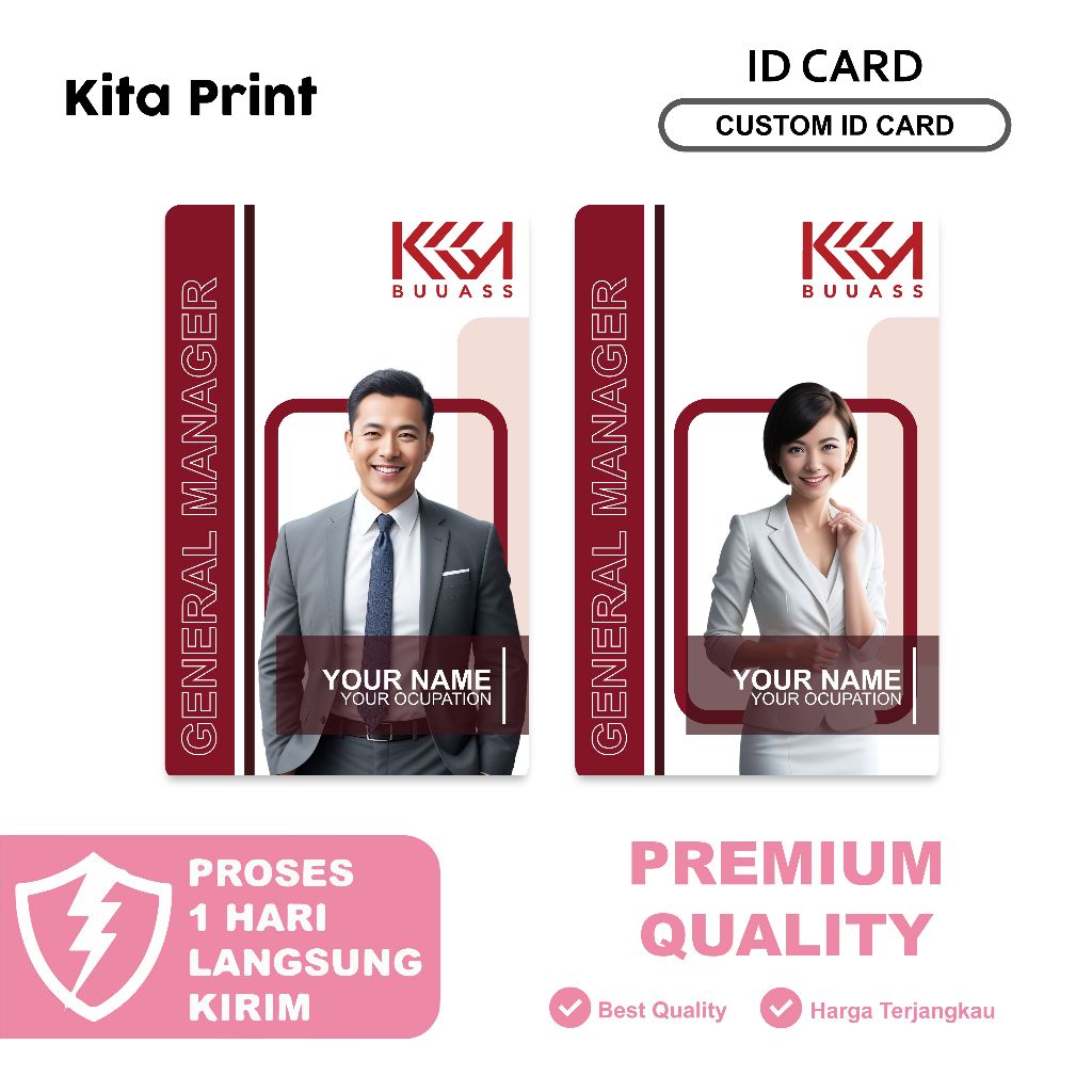 Jual Cetak ID Card Standart ATM Bahan PVC Card Premium Tebal Kartu ...