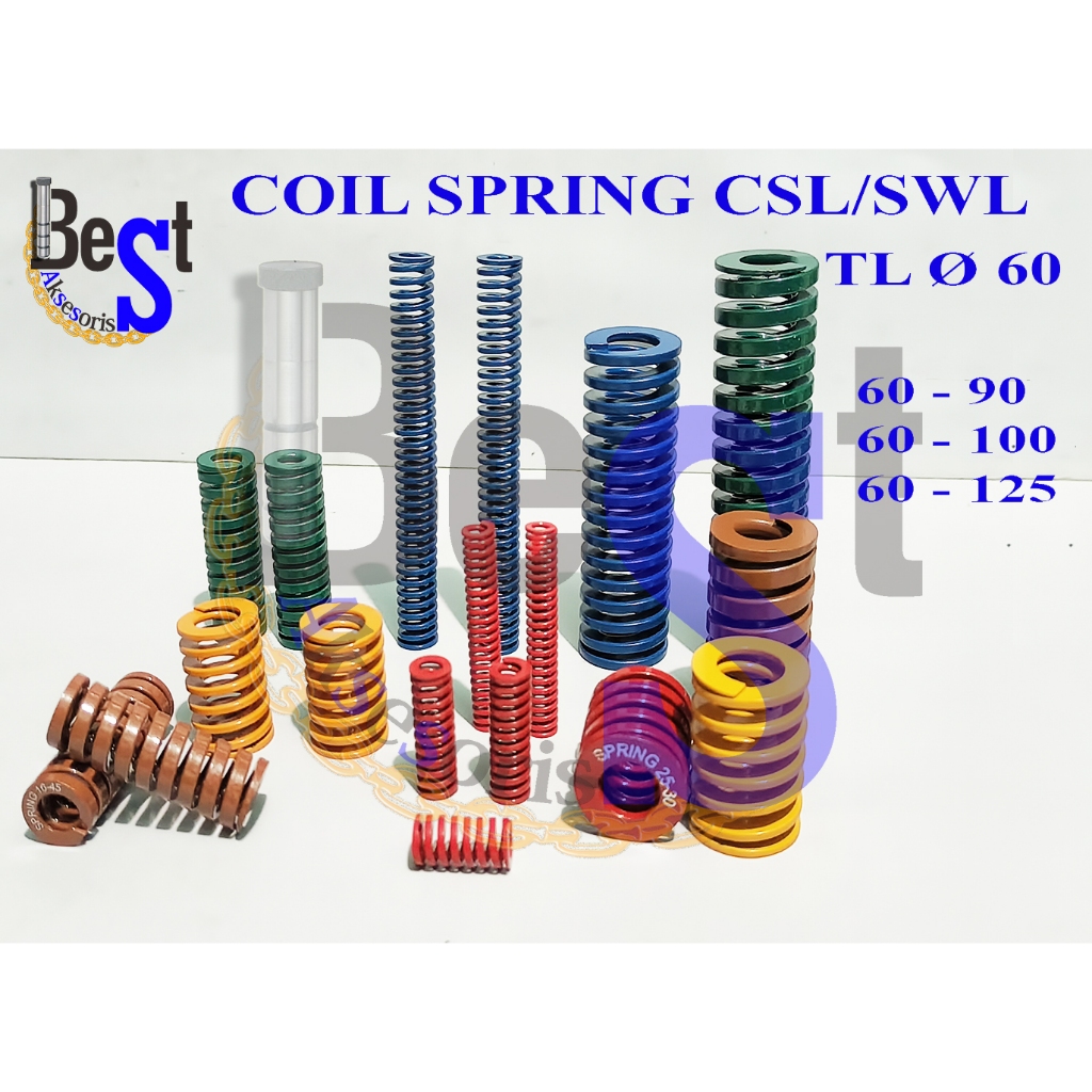Jual Per Biru / coil spring / CSL / SWL Dia. Out 60 mm L 90 - 125 mm ...