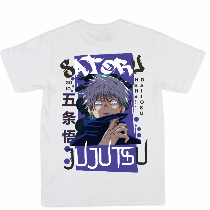 Jual PINUSKI Kaos Distro Anime Jujutsu Kaizen Gojo Satoru Free Desain ...