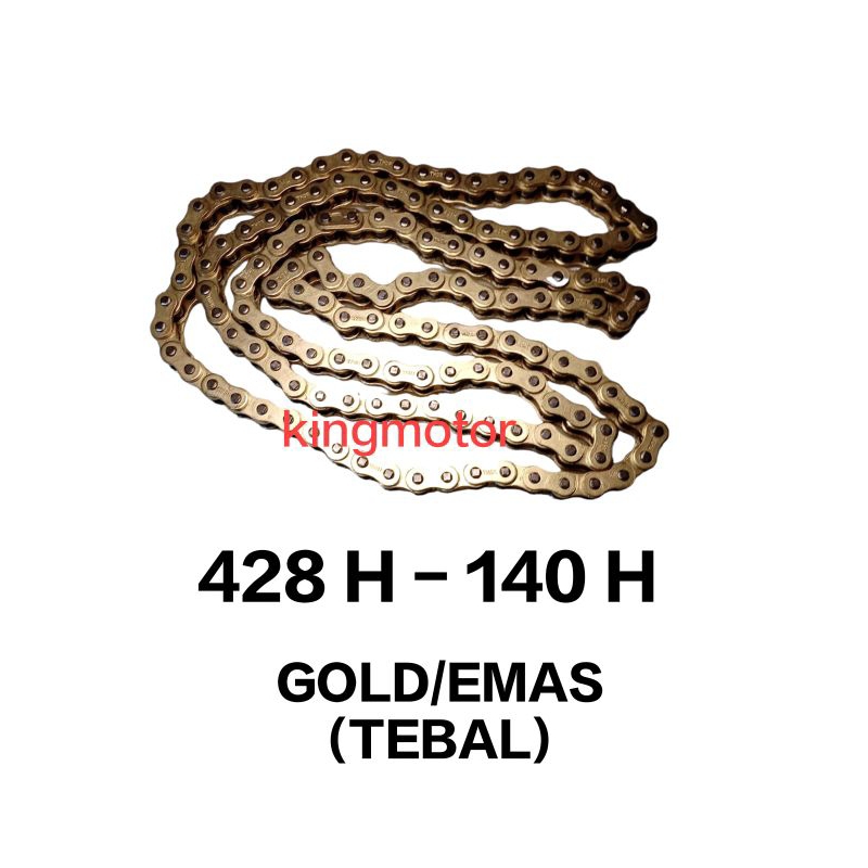 Jual RANTE RANTAI MOTOR TEBAL ANTI KARAT EMAS GOLD UKURAN 428 H -140 H ...