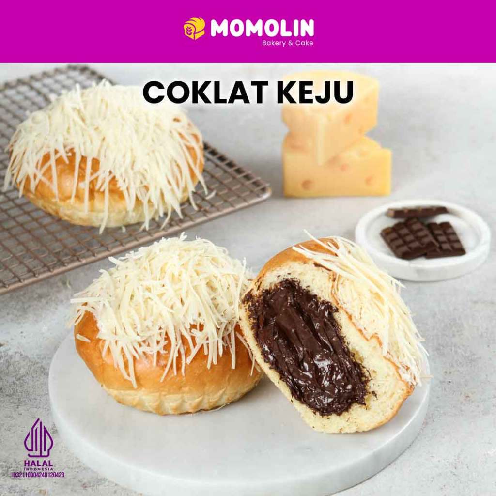 Jual Momolin Bakery Roti Coklat Keju | Roti Manis | Roti Isi | Shopee ...