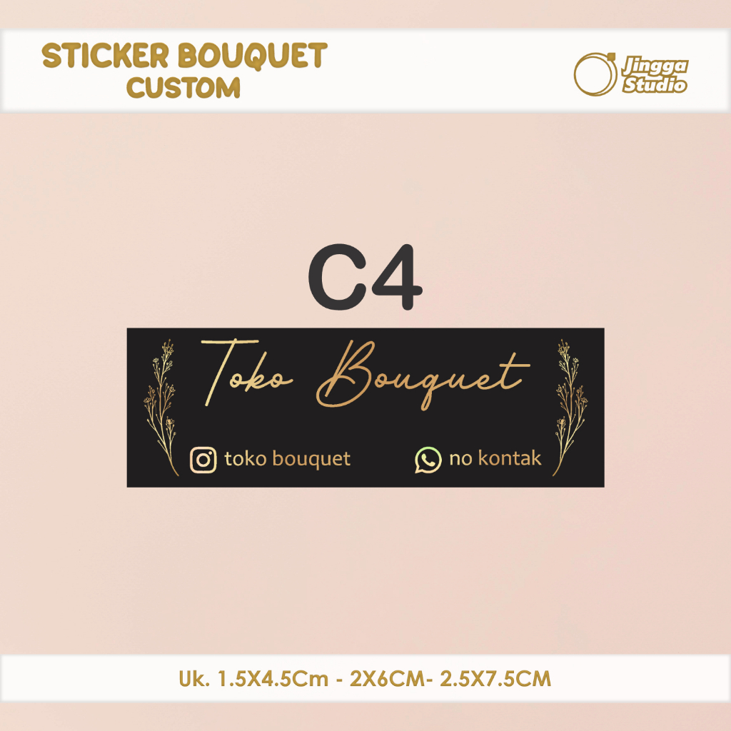 Jual Stiker Bouquet Custom Stiker Usaha Buket | Shopee Indonesia