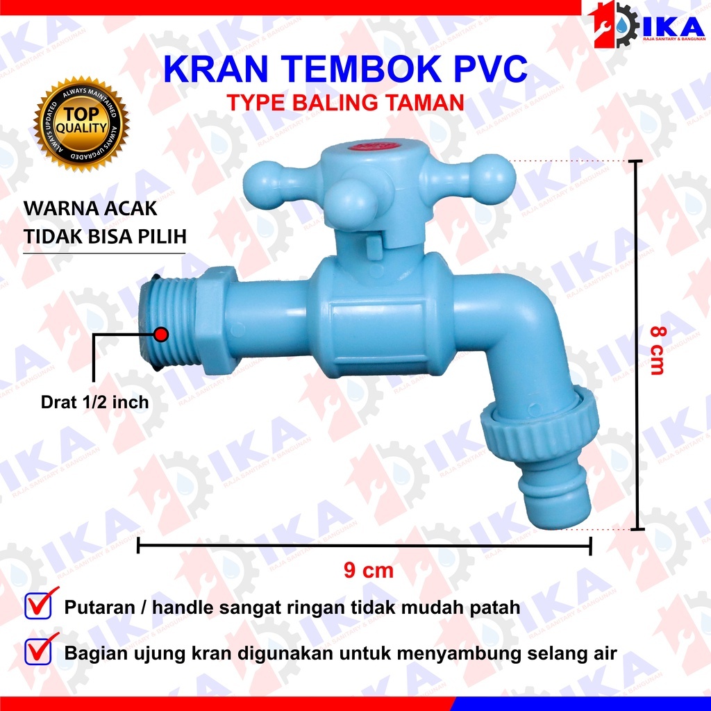 Jual Kran PVC SKL 1/2" Inch Putar Kiri Kanan / Keran Air Tembok / Stop ...