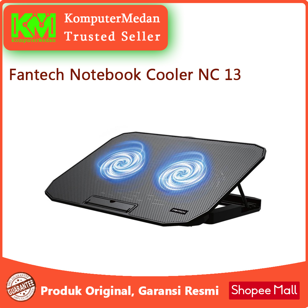 Jual Fantech Notebook Cooler NC 13 -/ NC13 / NC-13 2 Fan Blue LED | Shopee Indonesia