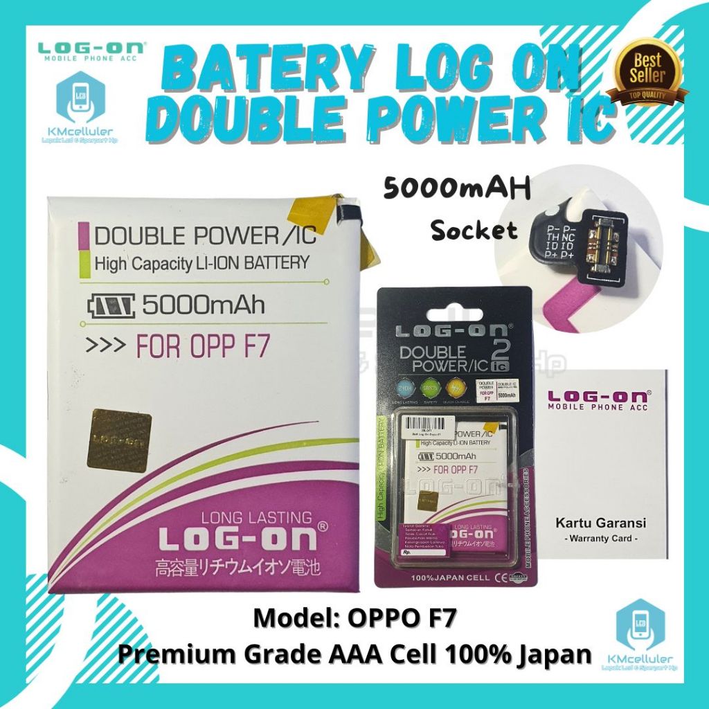 Jual BATTERY LOG ON OPPO F7 DOUBLE POWER IC PREMIUM GRADE AAA CELL 100% ...