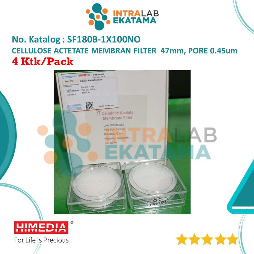 Jual SF180B-1X100NO CELLULOSE ACTETATE MEMBRAN FILTER 47mm, PORE 0.45um ...