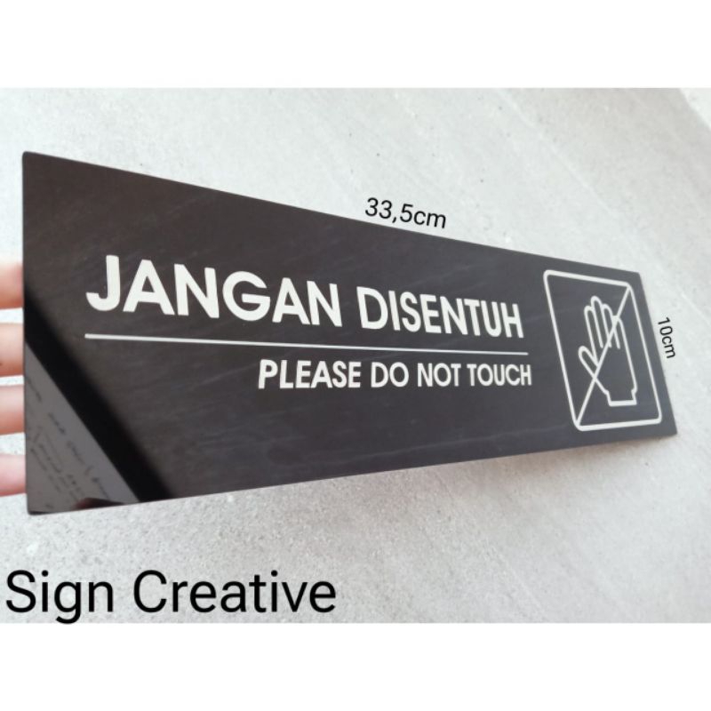 Jual Sign Board Acrylic Please Do Not Touch | Shopee Indonesia