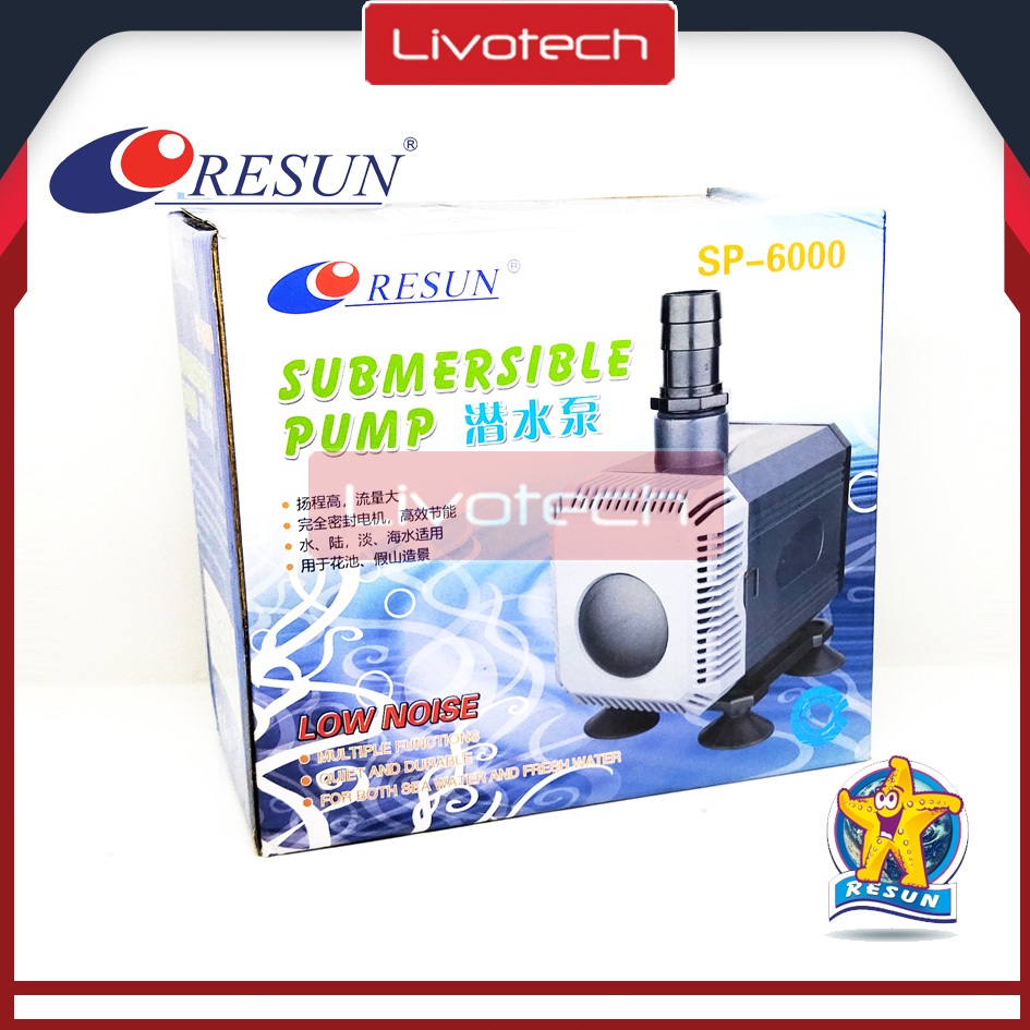 Jual Pompa Air Celup Resun SP-6000 Aquarium Submersible Pump SP6000 ...