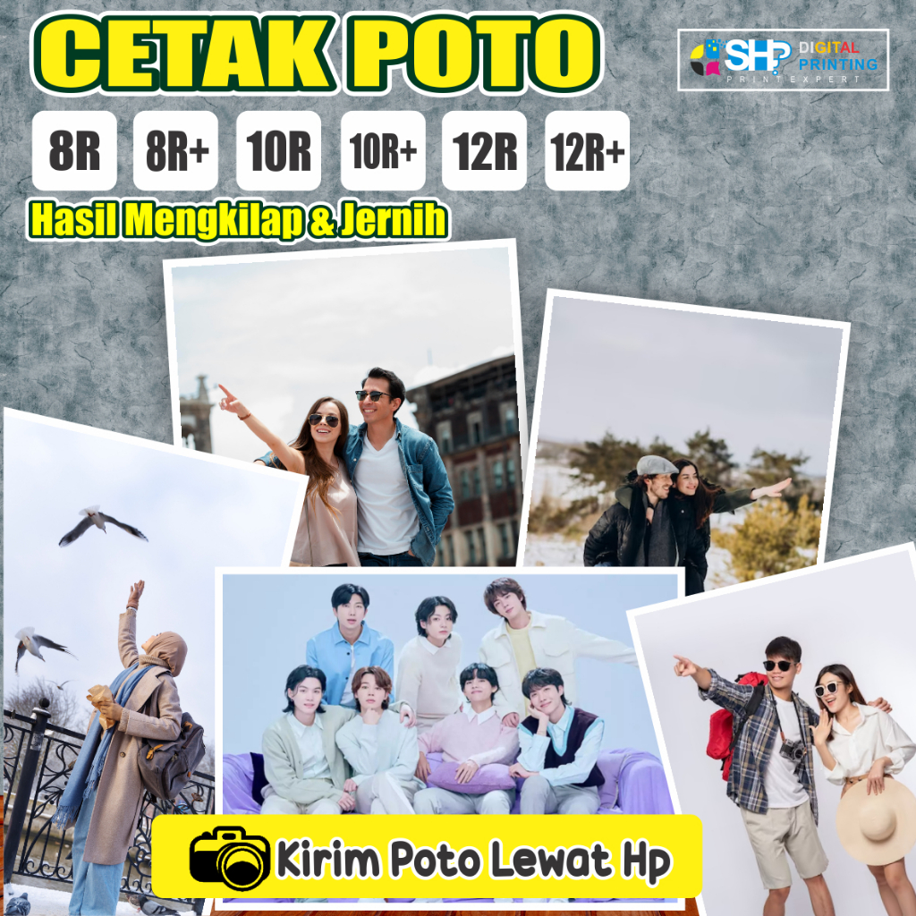Jual CETAK FOTO berbagai ukuran 8R 8R+ 10R 10R+ 12R 12+ HARGA MURAH hasil Glossy | Shopee Indonesia