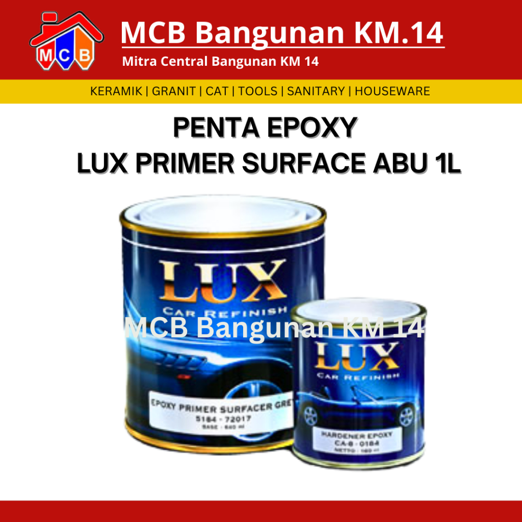 Jual Epoxy Lux Primer Surface Abu Abu 800ML Penta Grey / Cat lapis ...