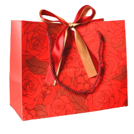 Jual Paper Bag Premium Daun Merah Mini + Pita Goodie Bag Tebal Sovenir ...