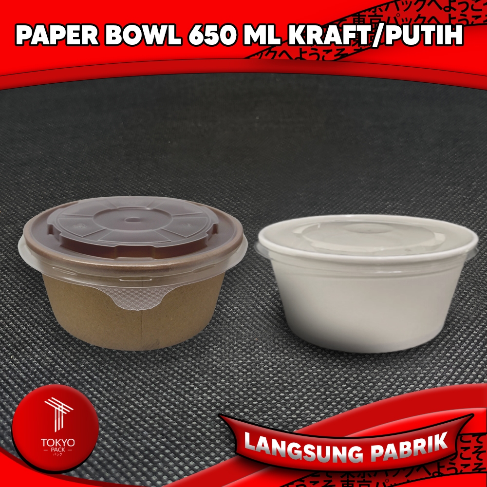 Jual Paper Bowl 650 ml / Mangkok Kertas / Rice Bowl Paper 650 ml ...
