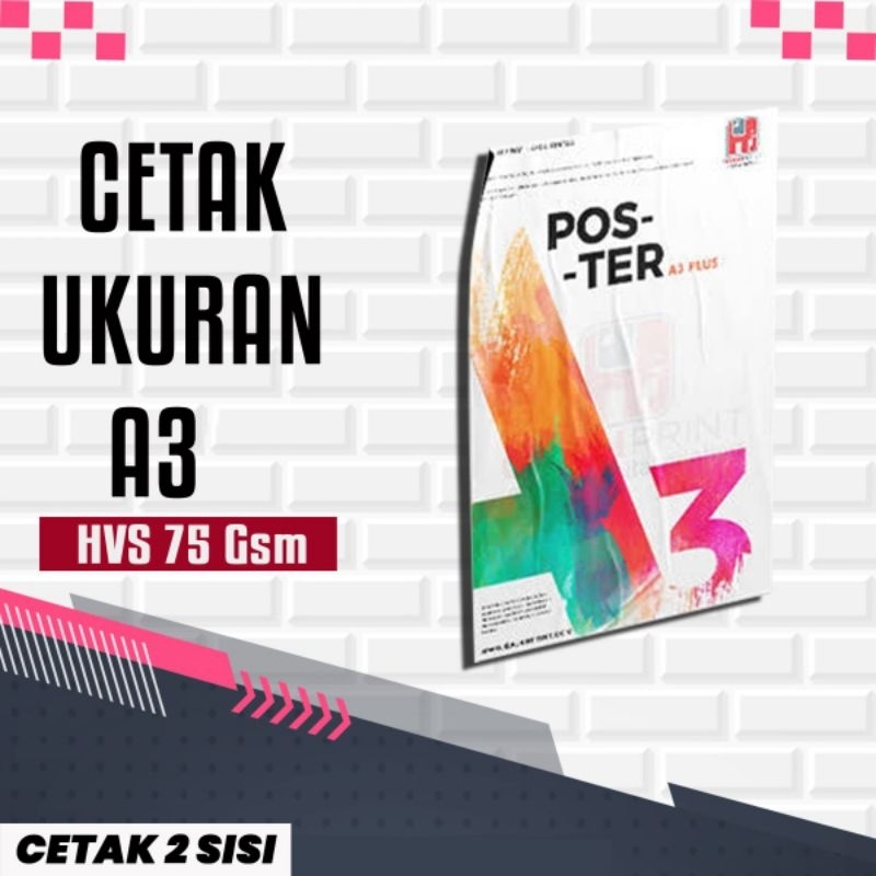 Jual Print HVS A3/Cetak A3 Murah/Kertas HVS 75 Gsm/1 Sisi /2Sisi | Shopee Indonesia