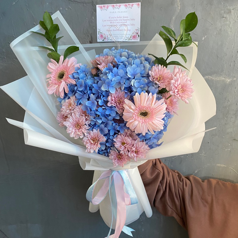 Jual Bouquet Hydrangea fresh | Fresh flower buket bunga hydrangea ...