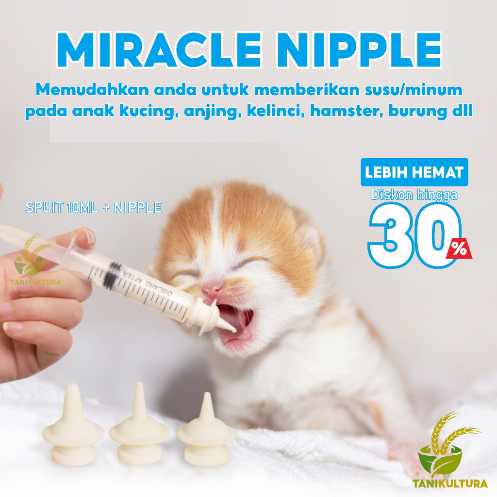 Jual Dot Kucing Bayi Silikon 4 Miracle Nipple Kitten Silicon Awet Botol ...