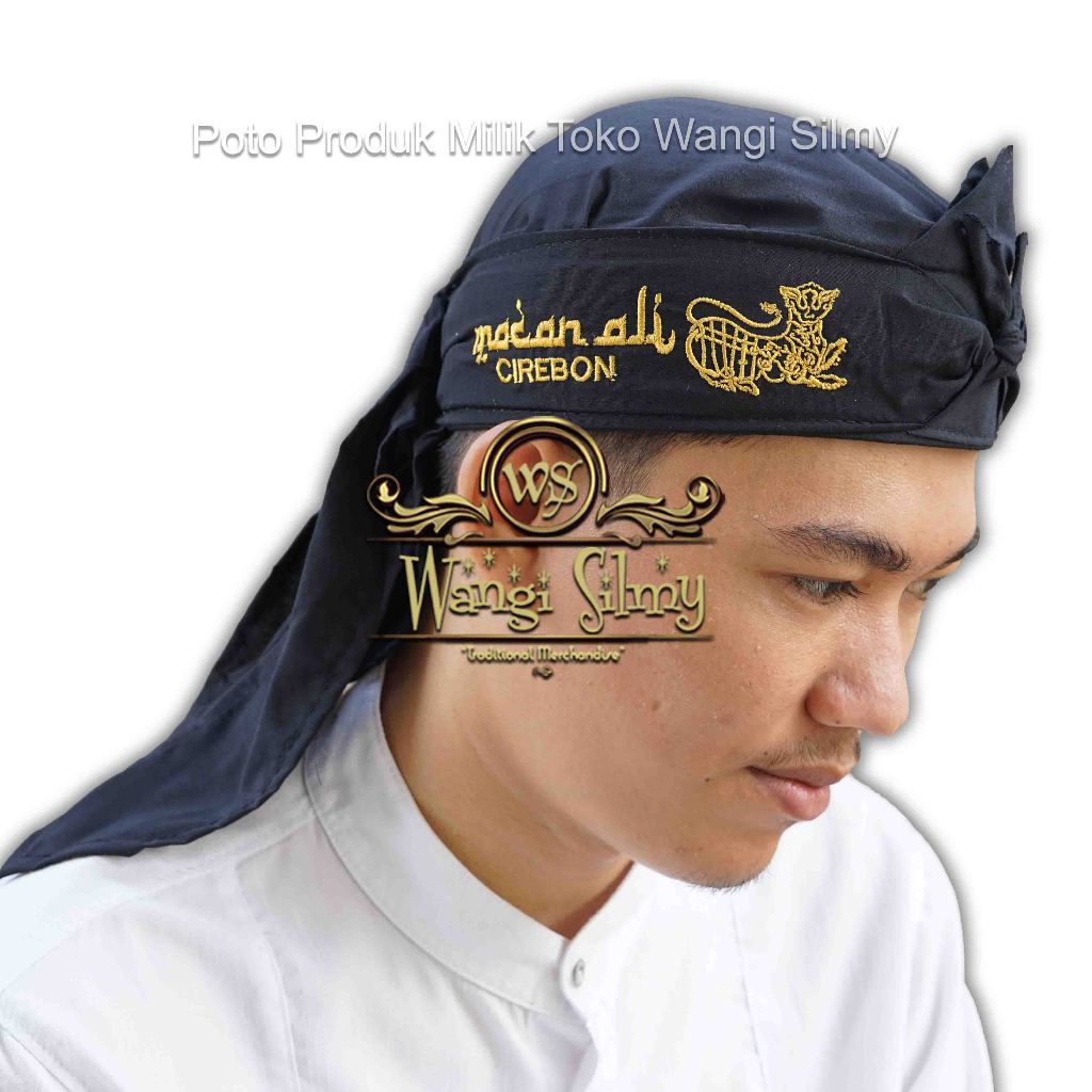 Jual Blangkon Sunda Makuta Wangsa Bordir Macan Ali Lambang Kerajaan ...