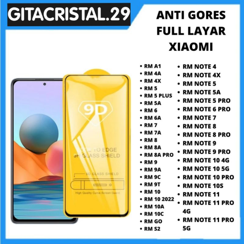 Jual TEMPERED REDMI GLASS / ANTIGORES BAHAN KACA FULL LAYAR UNTUK REDMI 10C 7 8 NOTE9 NOTE8 ...