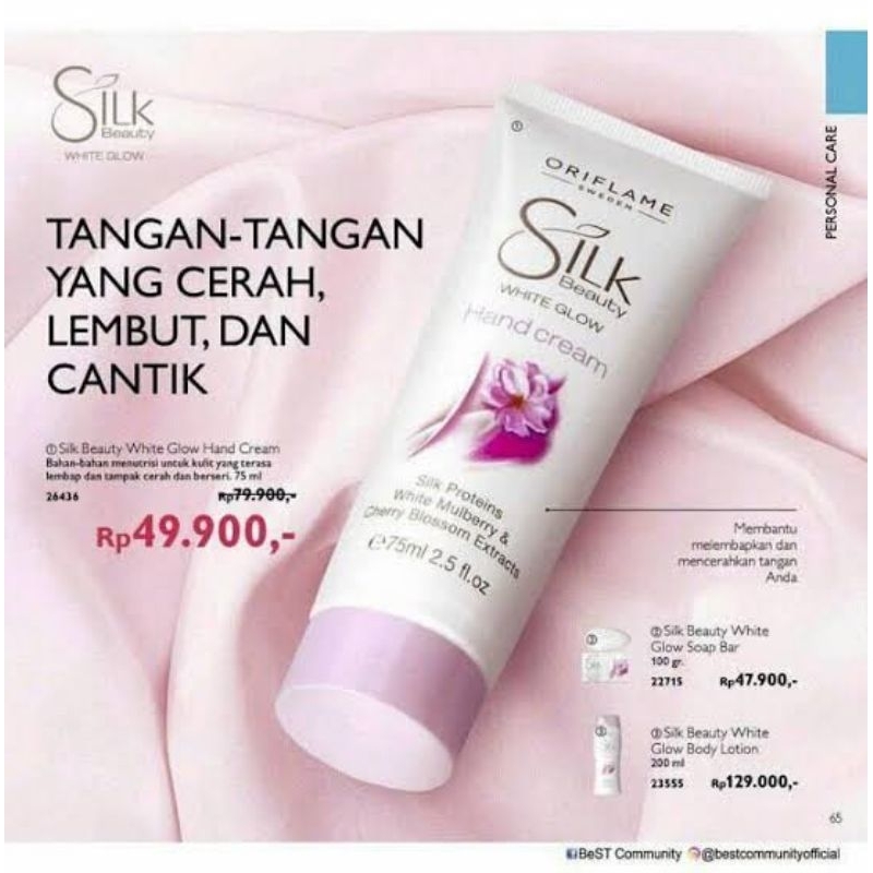 Jual SILK BEAUTY WHITE GLOW HAND CREAM GLOW ESSENTIALS HANDCREAM ...