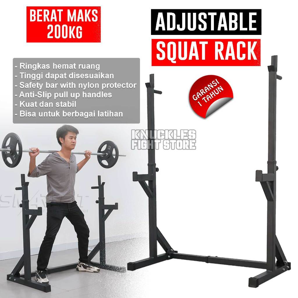 Jual Squat Rack Home Half Rack Gym, Squat Stand Alat Fitness Home Gym ...