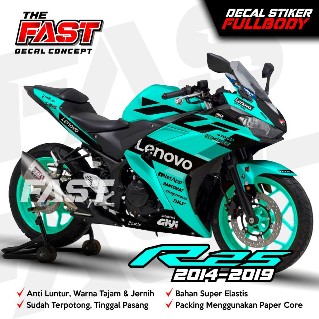 Jual BISA COD Decal Sticker Yamaha R25 Fullbody Ducati Lenovo Decal ...