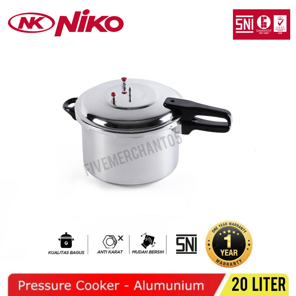 Jual Panci Presto Niko NK 182 20 Liter Alumunium Pressure Cooker Jumbo 20 L NK182 Panci Tutup ...