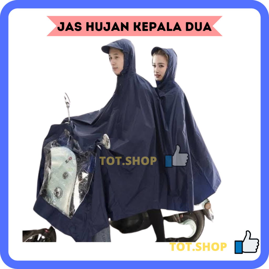 Jual MURAH OBRAL JAS HUJAN LUBANG KEPALA 2 ORANG [PONCHO] Jas Hujan kepala 2 1 TEBAL Kelelawar ...
