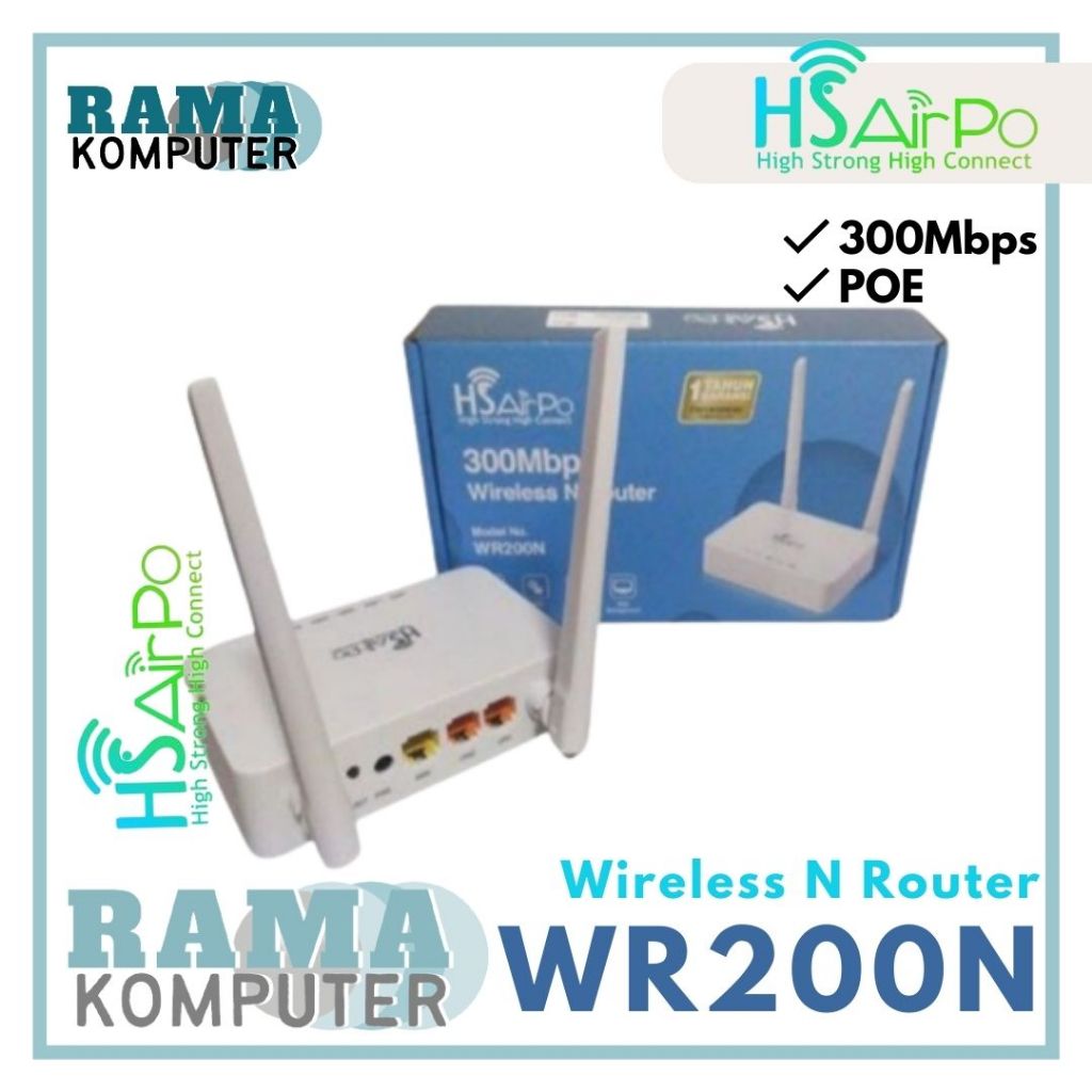 Jual HS AIRPO WR200N 300Mbps WIRELESS N ROUTER | Shopee Indonesia