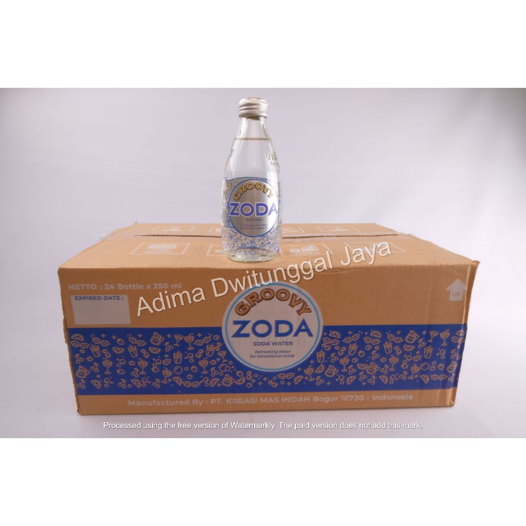 Jual Groovy Zoda Soda Water / Zoda Air Soda Botol 24x250ml - Karton ...