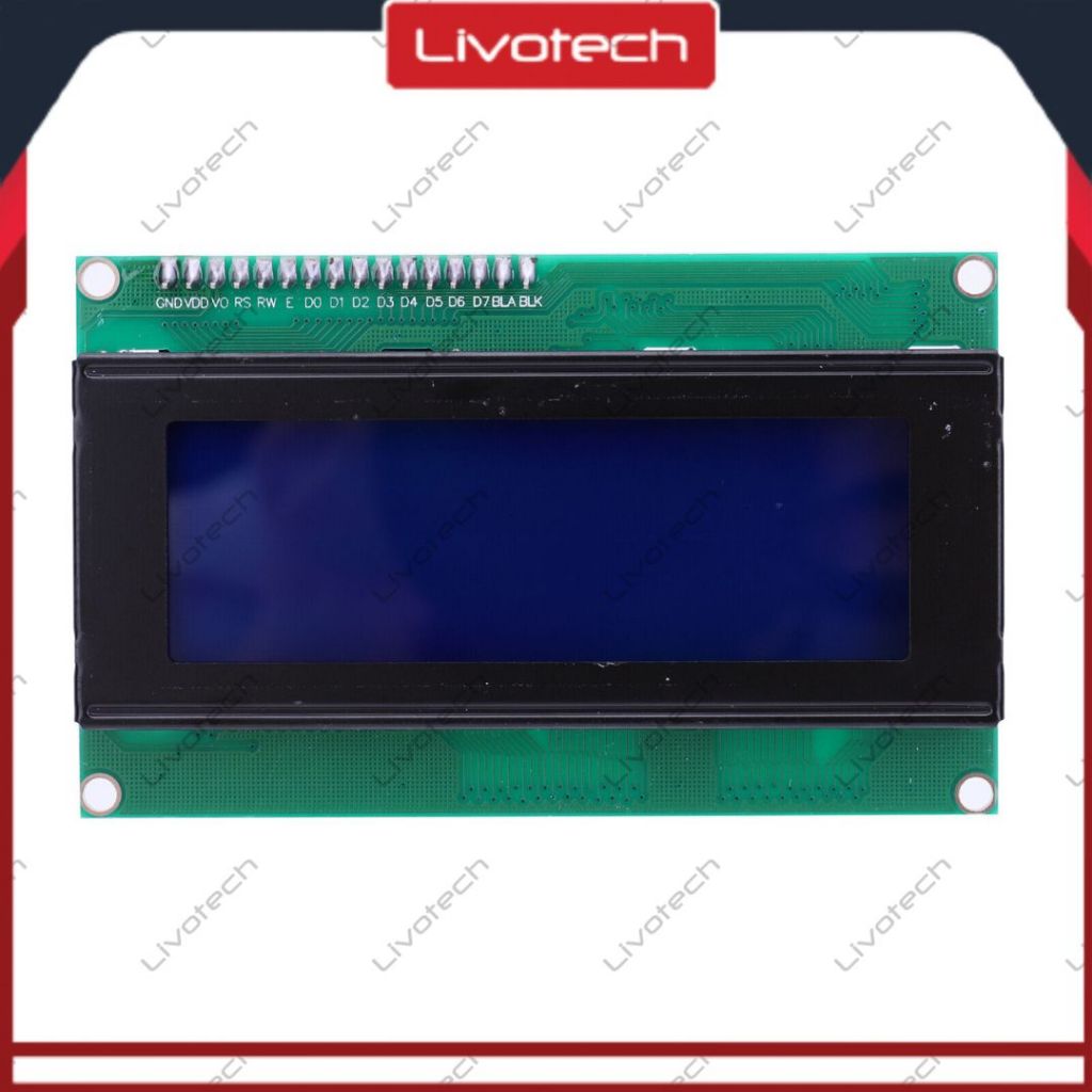 Jual LCD Display Blue 20x4 I2C Character 2004 Background Layar Biru ...
