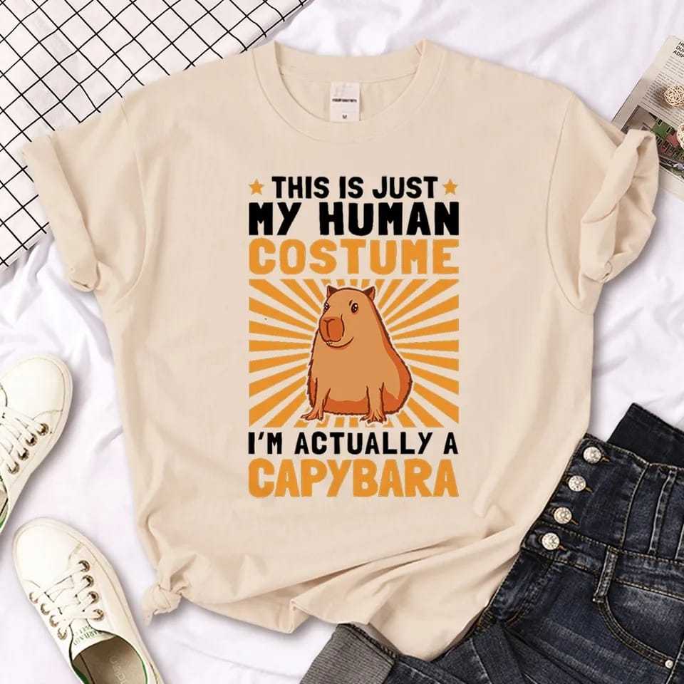 Jual Kaos Lucu dan Aesthetic HUMAN COSTUME CAPYBARA | Shopee Indonesia