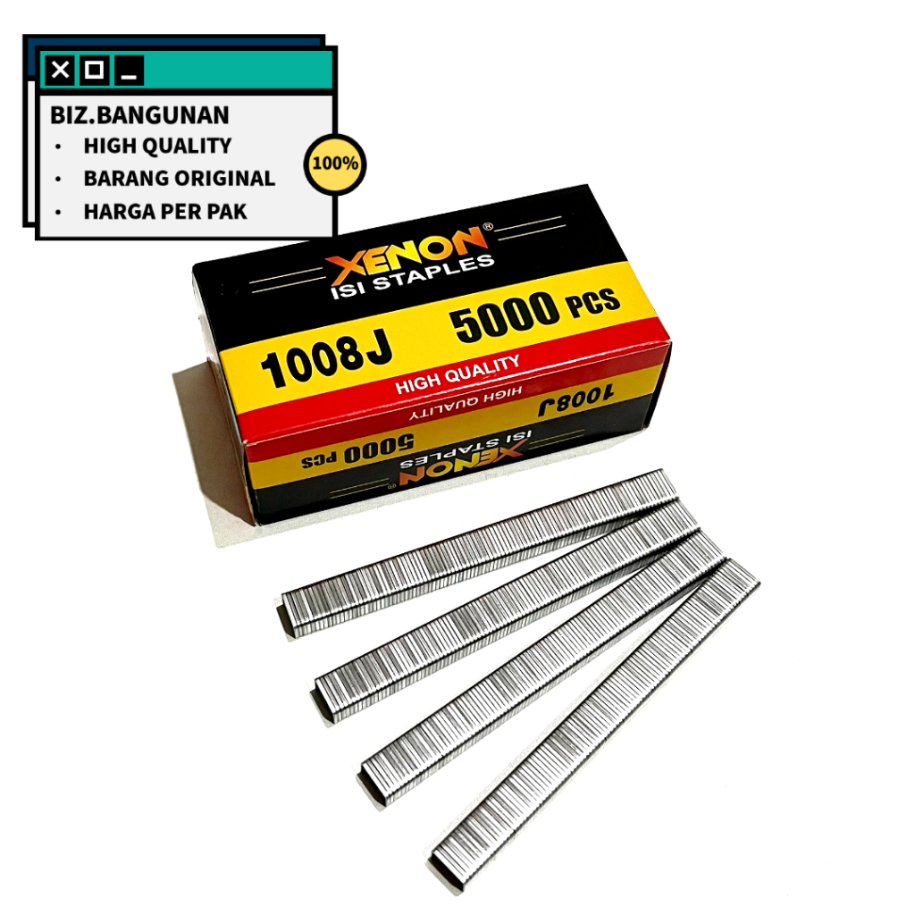 Jual ISI STAPLES TEMBAK XENON 8 10 13 MM - REFILL STAPLE GUN NAILER ...