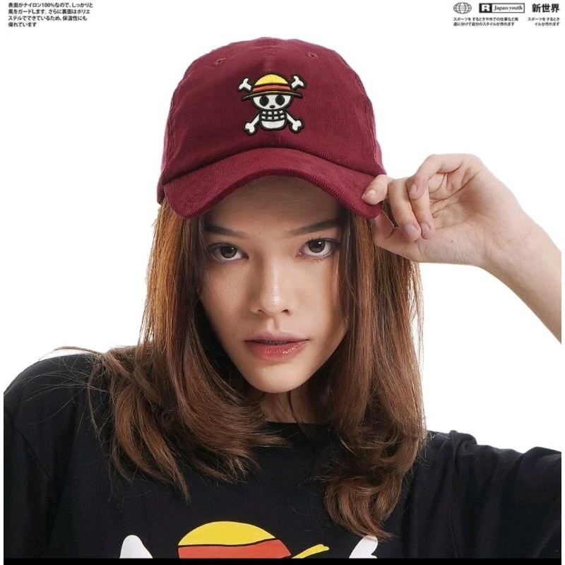 Jual topi one piece anime luffy LOGO BORDIR | Shopee Indonesia