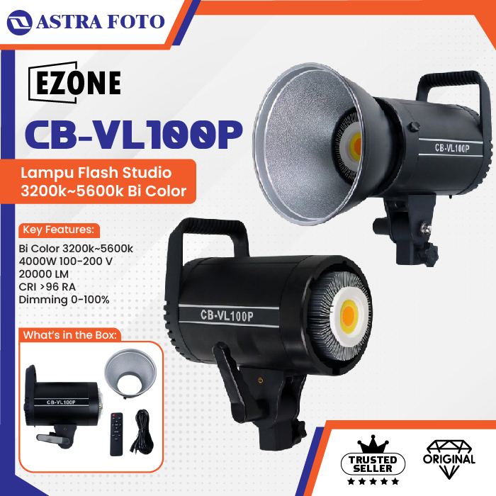 Jual EZONE CB-VL100P Bi-Color LED Studio Video Light 400W Lampu COB ...