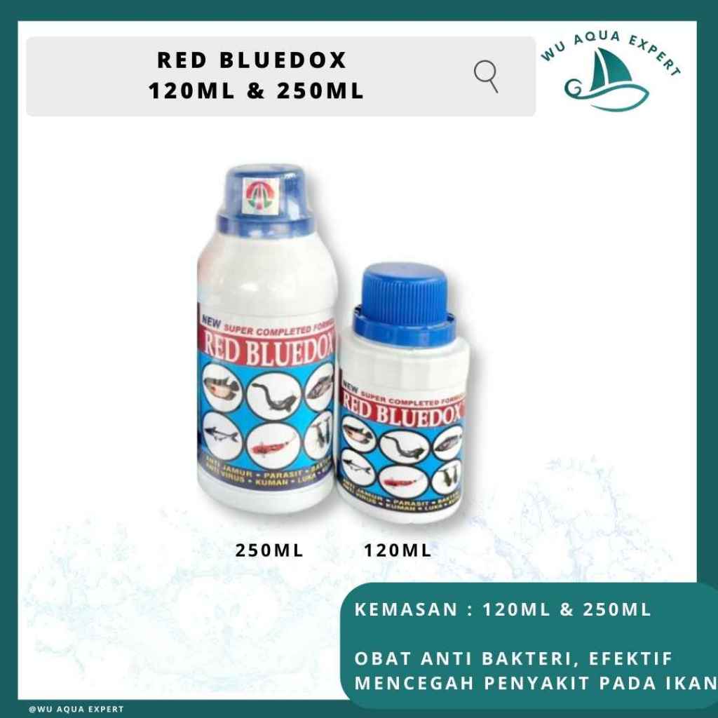 Jual Obat Ikan RED BLUEDOX 120ml & 250ml METHYLINE BLUE METHYLENE BLUE ...