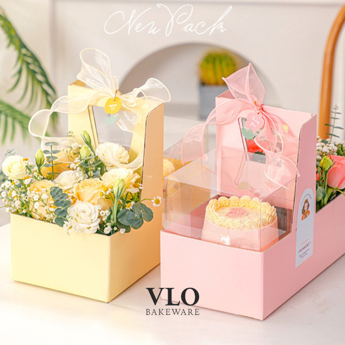Jual Kotak kue mika handy box korea | soft box flower box | box bunga ...