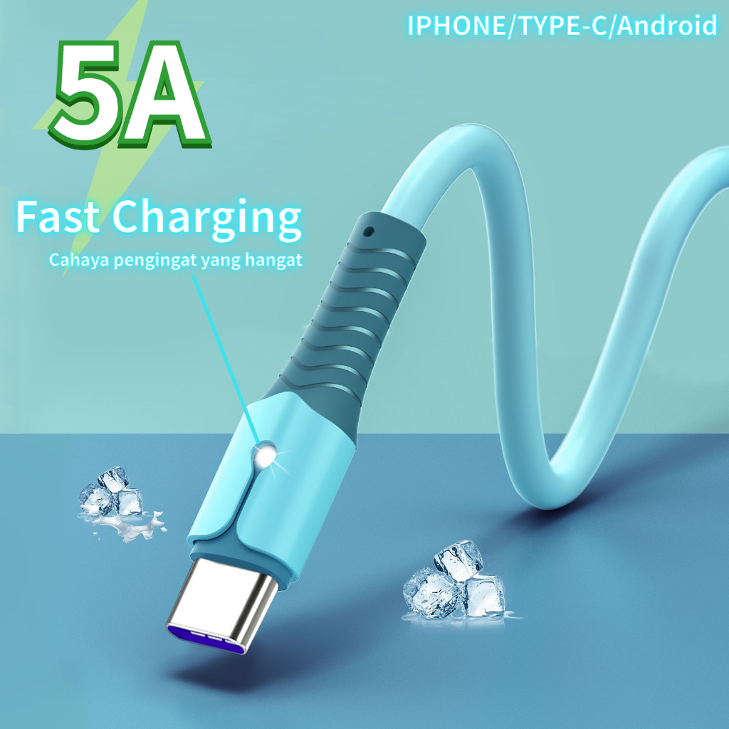 Jual Kabel Data 5A Fast Charging Universal Type C/Micro USB/ip Light ...