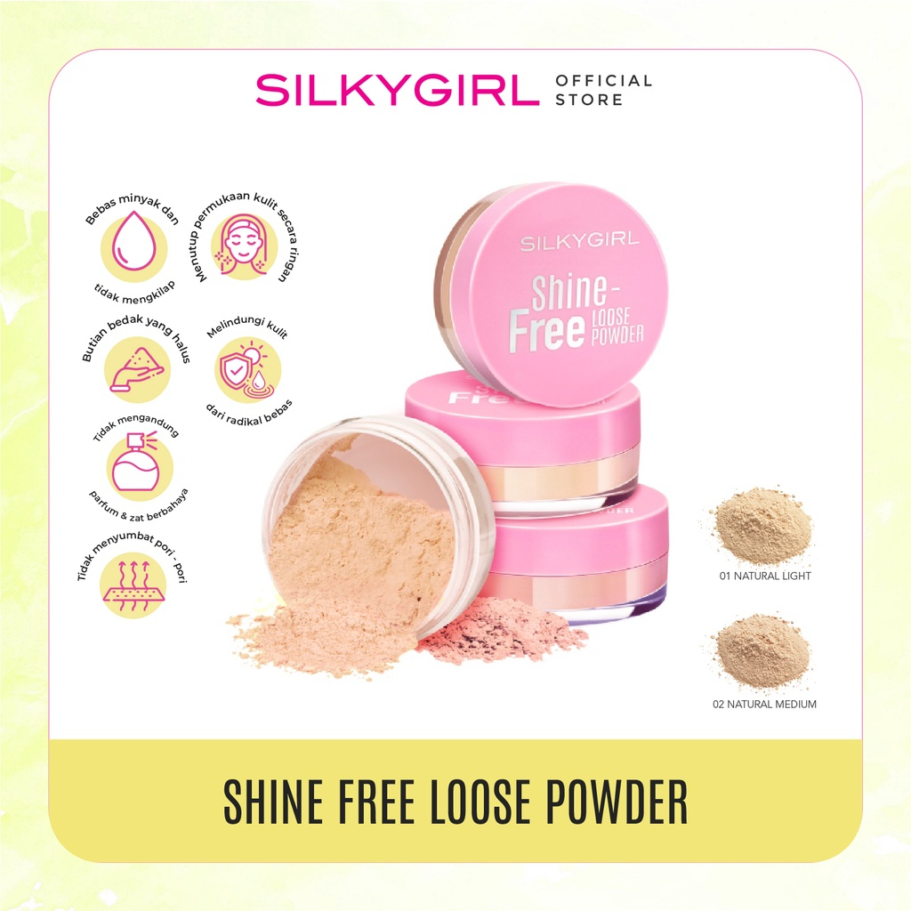 Jual SilkyGirl Shine Free Loose Powder - Bedak Tabur | Shopee Indonesia