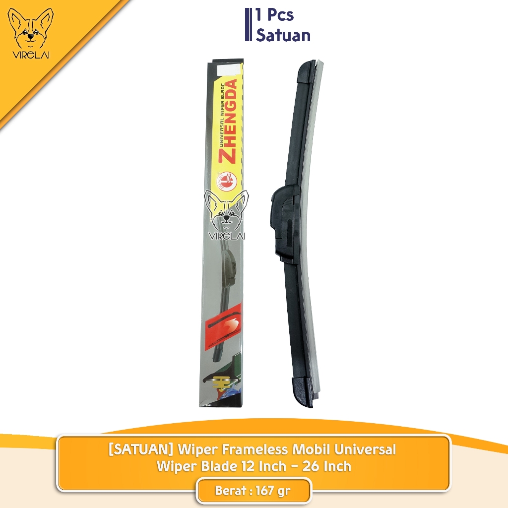Jual [SATUAN] Wiper Frameless Mobil Universal Wiper Blade 12 Inch - 26 Inch | Shopee Indonesia