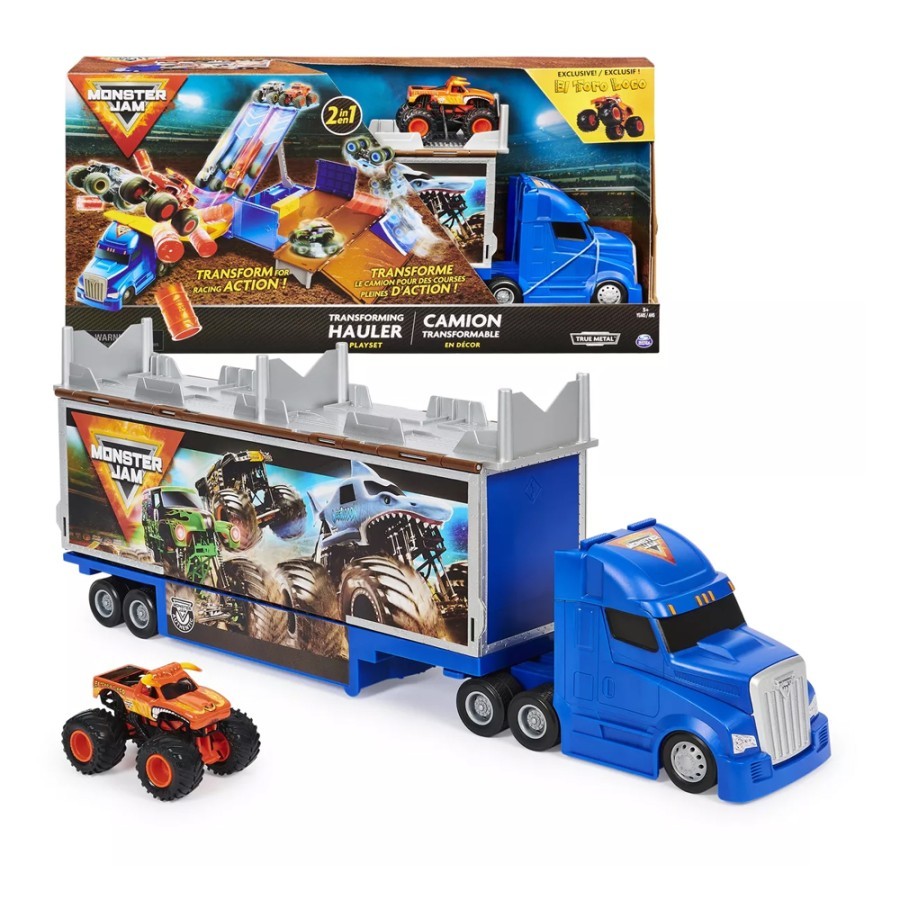 Jual Monster Jam 2-in-1 Transforming Hauler Playset El Toro Loco ...
