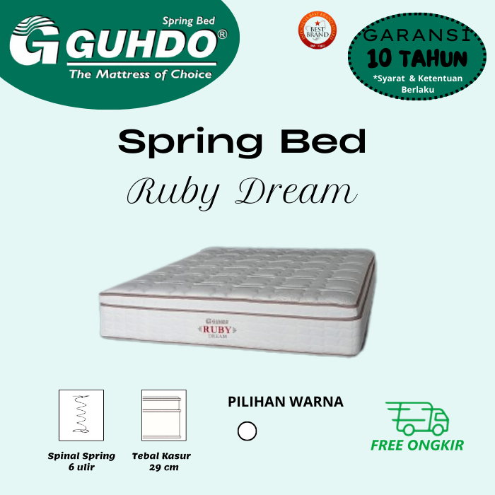 Jual Guhdo Kasur Ruby Dream Spring Bed Tebal 29 Cm Shopee Indonesia