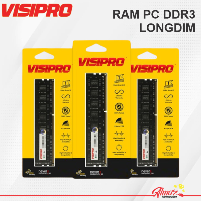 Jual RAM PC DDR3 2GB/4GB/8GB DDR3 PC 12800 Visipro | Shopee Indonesia