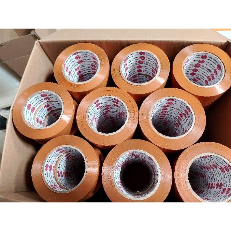Jual LAKBAN 300YARD | LAKBAN JUMBO 200 YARD & 300YARD BENING COKLAT UKURAN REAL | Shopee Indonesia