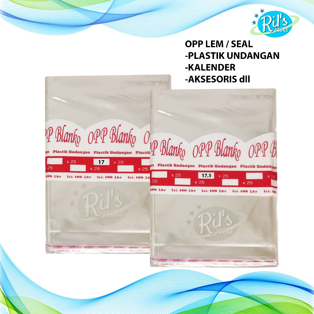 Jual Plastik OPP Lem 17 x 25 & 17.5 x 25 Plastik Undangan / OPP Seal - Lem / Plastik Kemasan ...
