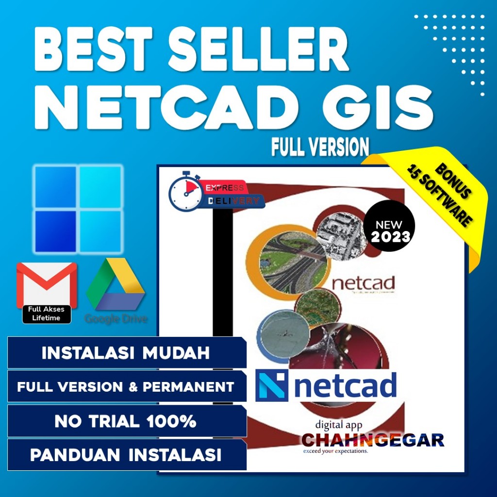 Jual NetCAD GIS 2023 Full Version + Modul Software data geografis ...