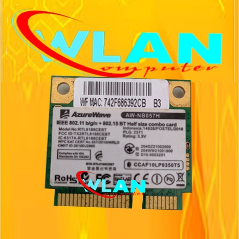 Jual Wifi + Bluetooth Card Untuk Laptop, Half Mini PCI Express Card ...