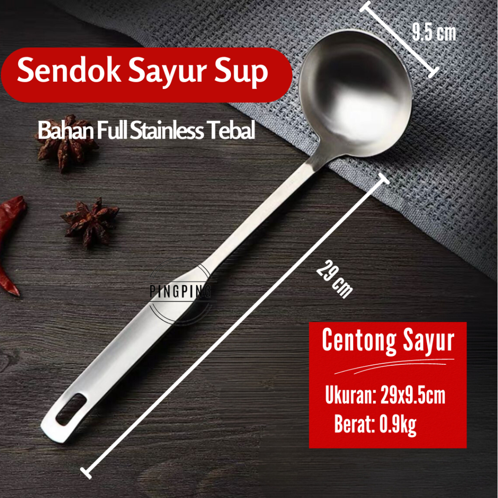 Jual Centong Sayur Sendok Kuah Sup / Alat Masak Stainless Anti Karat ...