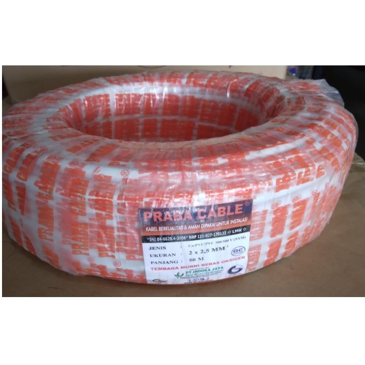 Jual Kabel Listrik NYM Praba 2 x 2,5mm Tunggal 50 Meter | Shopee Indonesia